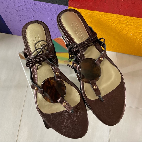 Talbots | Shoes | Vintage Talbots Collection Brown Leather Sandals With ...